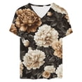 Blczomt Brown Women's T-Shirts Lightweight 2026 Graphic Tee Casual V ...