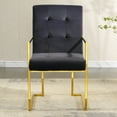 Dining Arm Chair, Velvet Material, 21.9 lb | Retro Look, Geometric ...