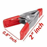 Wideskall 2" inch Mini Metal Spring Clamps w/ Red Rubber Tips Clips ...