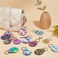 12pcs 12colors Teardrop Neoprene Keychain Storage Pouch for ...