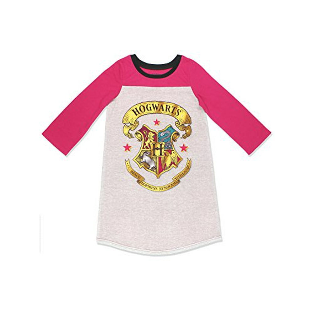 Harry Potter - Harry Potter Hogwarts Girls Long Sleeve Nightgown ...