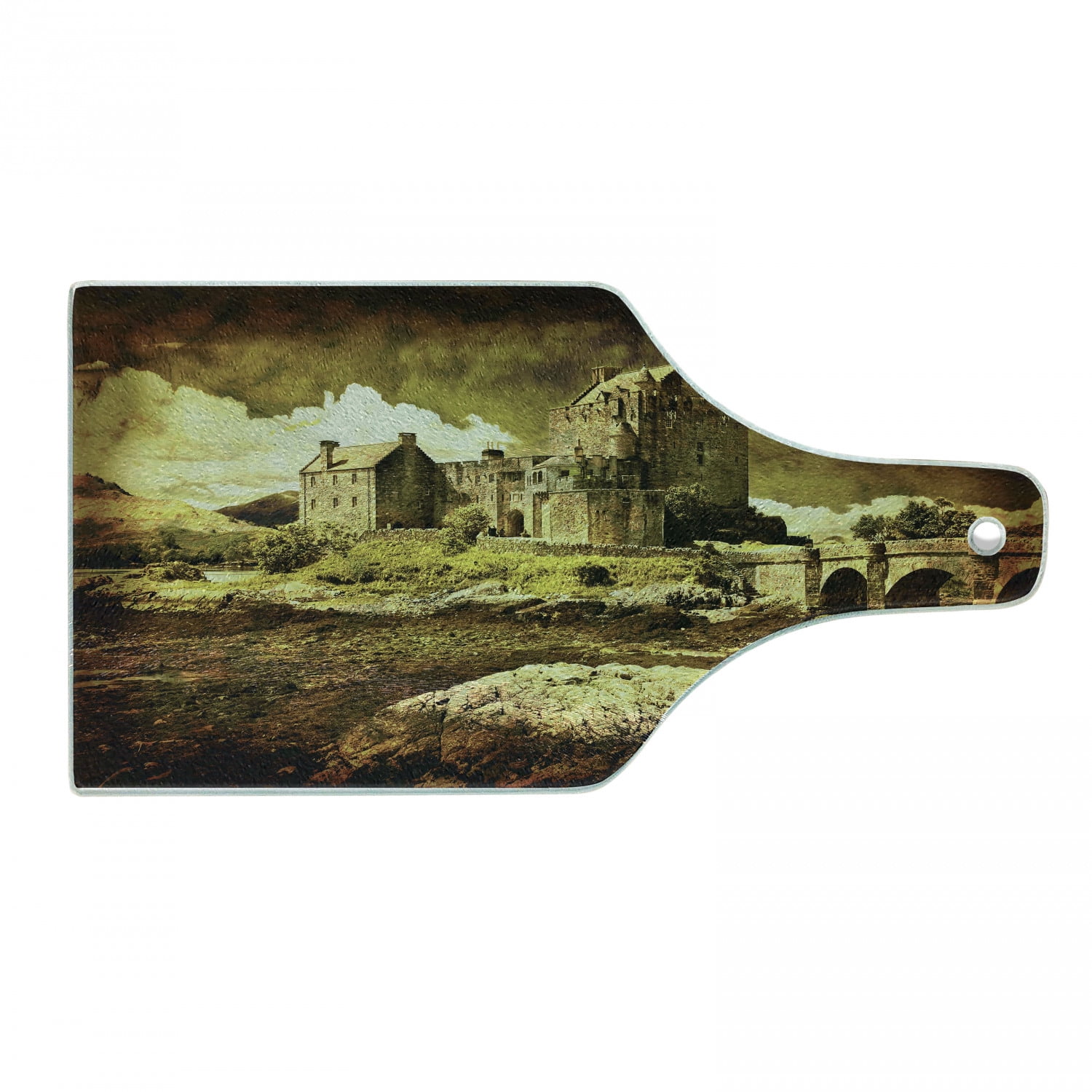 Medieval Cutting Board, Old Scottish Castle Vintage Style European ...