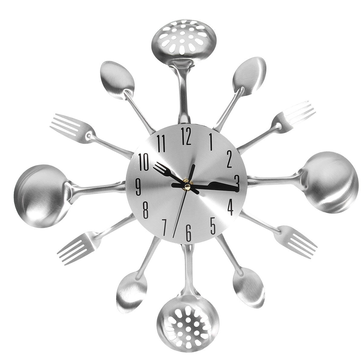Click here for Oulii Creative Wall Clock Silver Stainless Steel K... prices