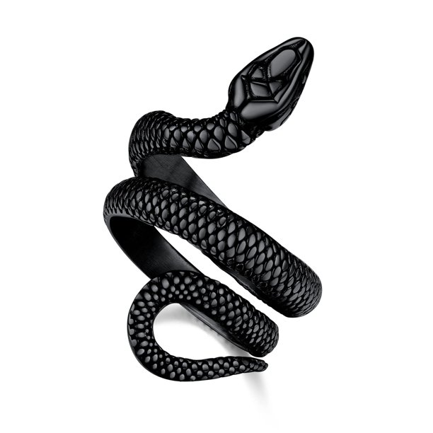 Bestyle Punk Gothic Snake Rings Fashion Stainless Steel Rings for Men ...