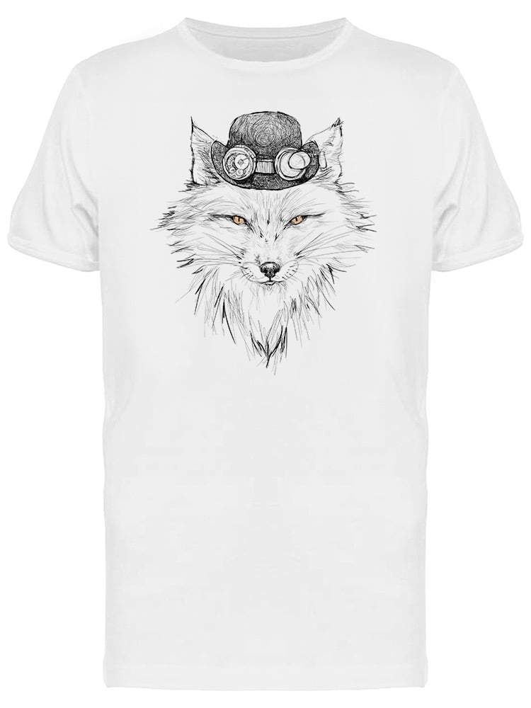 Punk Fox Graphic T-Shirt Men -Image by Shutterstock, Male XX-Large ...