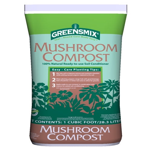 Greensmix Organic Mushroom Soil Compost 1 cu ft - Walmart.com