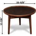 CONSDAN Nesting Table, Solid Oak Hardwood Structure Round Coffee Table ...