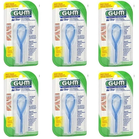 Sunstar 840RI GUM Eez-Thru Floss Threader 25 ea pack 150 Total Ct (Pack ...