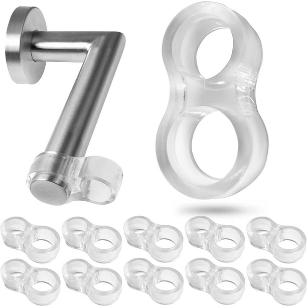 Door and window handle stops, 10 pieces, transparent, rings with Ø 15 ...
