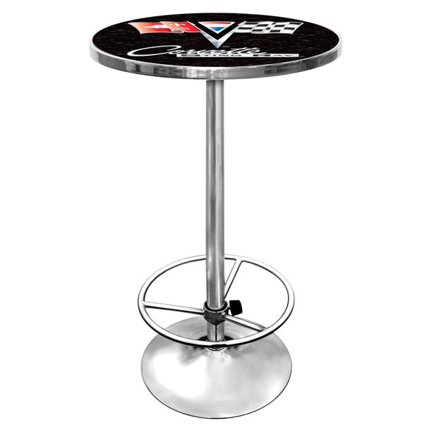 Trademark Corvette C2 42" Pub Table, Chrome/Black - Walmart.com