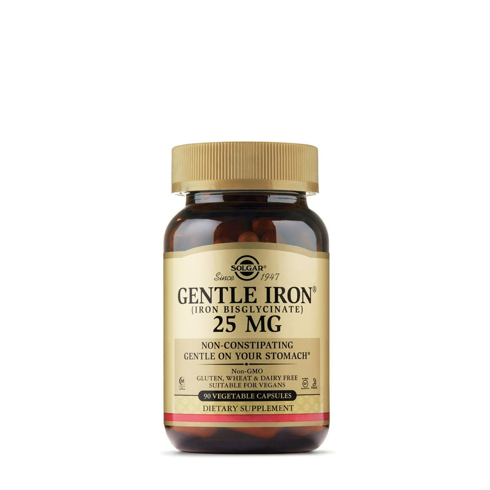 Solgar gentle iron 25 mg - 90 vegetable capsules - Walmart.com ...