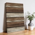 Brown Gray Wood Grain Canvas Wall Art for Living Room, Vintage Board ...