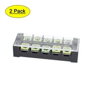 12 Position Barrier Block Terminal Strip Wire Connector TB1512L 600V15A ...