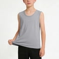 Ahabrexf Boys Tank Tops Solid Color Round Neck Sleeveless Cotton Blend ...