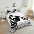 Erosebridal Teens Dirt Bike Comforter Set Twin Size, Motocross Rider ...