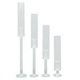 Balsa Circle 4 Crystal Clear Glass Hurricane Taper Candle Holders ...