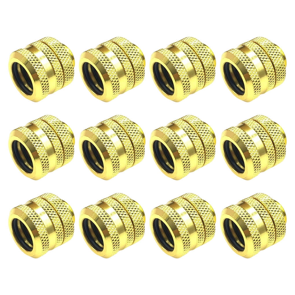 TureClos 12Pcs Computer Water Cooling Pipe Adapter Solid Color G1/4 ...