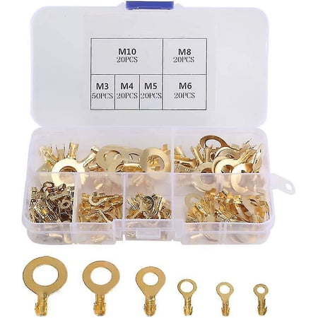 Yeacher 150 Ring Cable Lug M10 M8 M6 M5 M4 M3 Ring Cable Lug Set ...