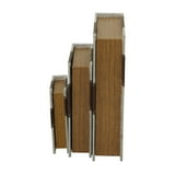 DecMode Faux Book Dark Brown Faux Leather Storage Boxes with Chevron ...