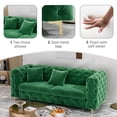 Ouyessir 3 Seater Velvet Sofa,Modern Upholstered Tufted Sofa with ...