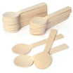 LotFancy 100 Mini Disposable Wooden Spoons, 6.25 in, Biodegradable ...