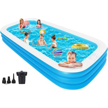 Lark 5' x 24" Square Metal Frame Splash Pool with 530 gallon Filtration ...
