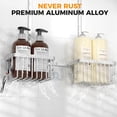 Aluminum Shower Caddy Hanging Adjustable Shower Caddy, Rustproof ...