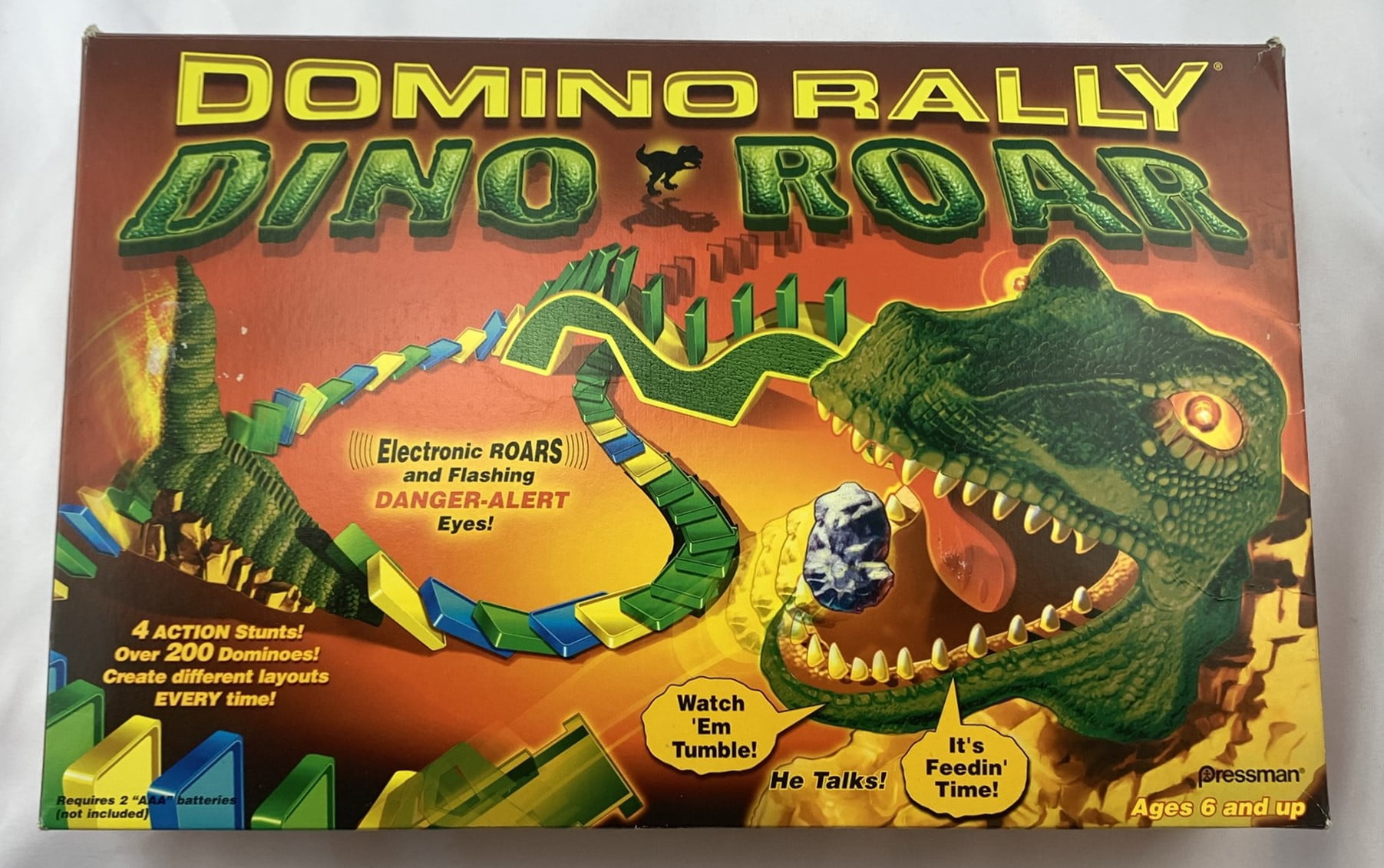 Domino Rally Dino Roar Dinosaur Set - Pressman Games - Walmart.com