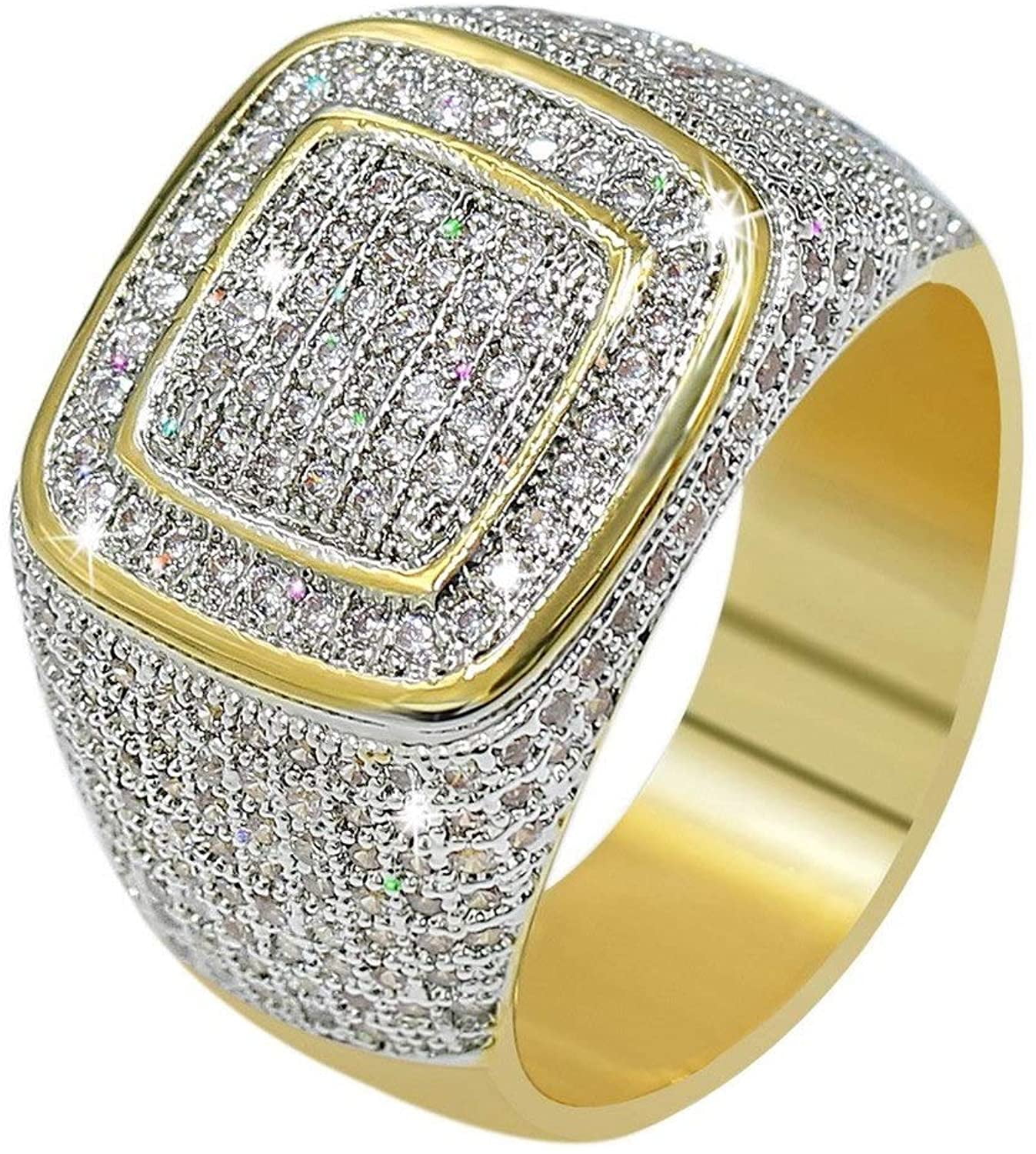 Charles Raymond Bling Bling Hip Hop Iced Out Luxury Men's Ring - 555 ...