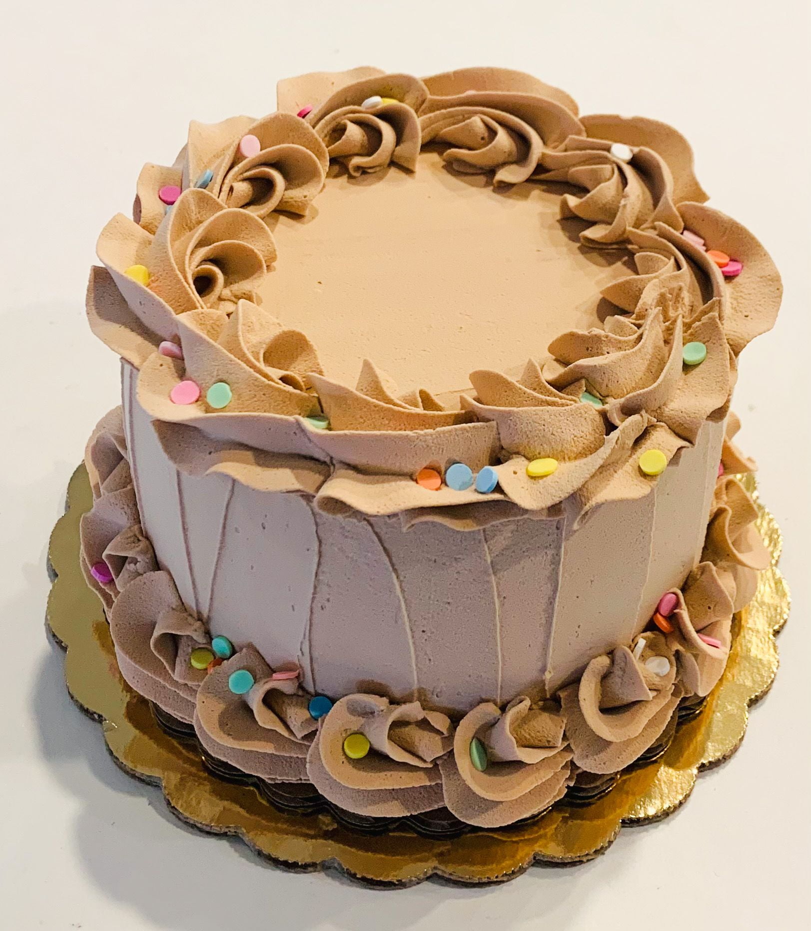 Chocolate Birthday Cake 6" with Confetti Faux Cake- fake unedible prop ...