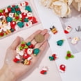 48Pcs 8 Styles Christmas Theme Opaque Resin Cabochons Reindeer ...