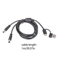 Double Output 5.5x2.5mm Charging Cable With USB A And Type C Connectors ...