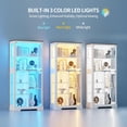 71" Tall Lighted Display Curio Cabinet with Glass Doors,Glass Curio ...