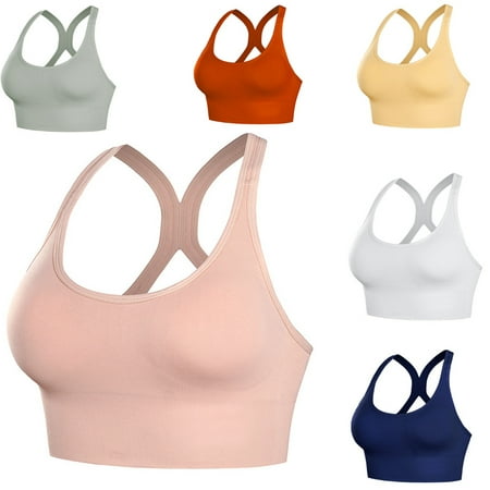 Women's Adjustable Shock-Proof Gathered Seamless Hollow-out Back Sports ...