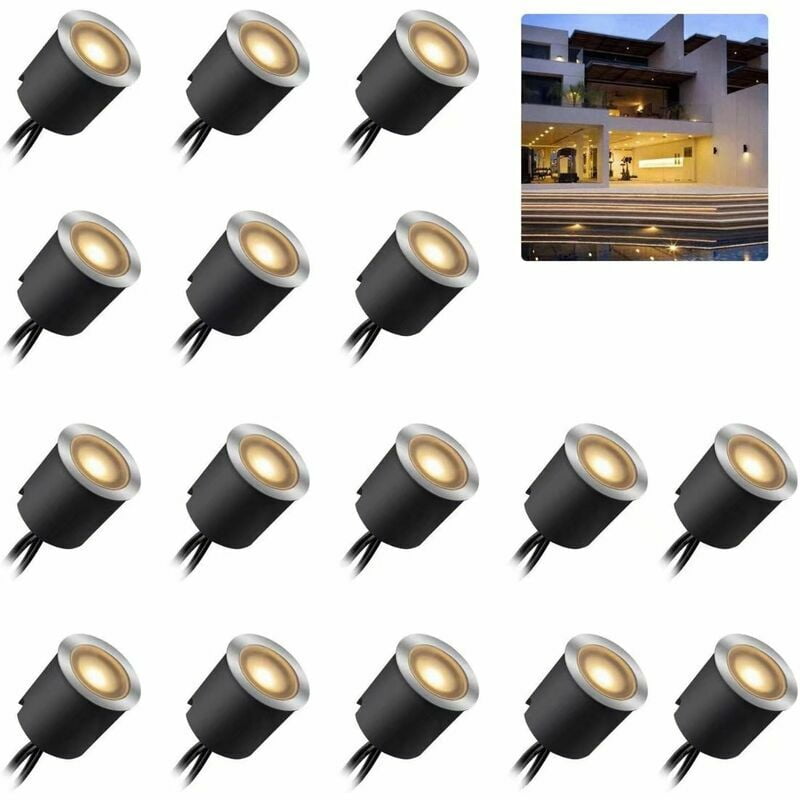 Focos LED Empotrables Exterior IP67-16PCS Downlights Empotrables para ...