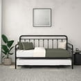 DHP Locky Metal Daybed with Pop Up Trundle Bed, Full over Twin, Black ...