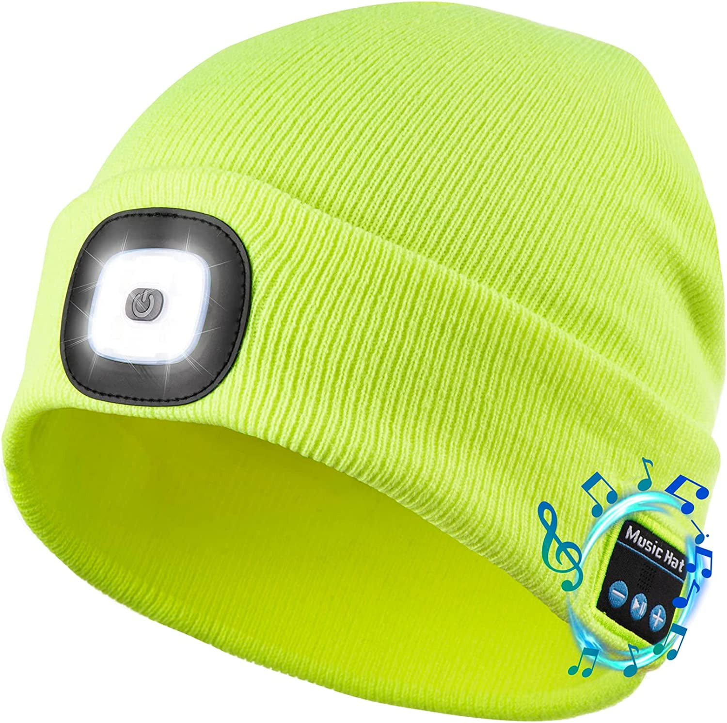 3 in 1 Unisex Bluetooth Beanie Hat LED Light Wireless Headphones Winter ...