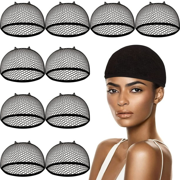 Wig Caps, 10 Pieces Mesh Wig Cap Net,Weaving Hair Net,Fishnet Wig Cap ...