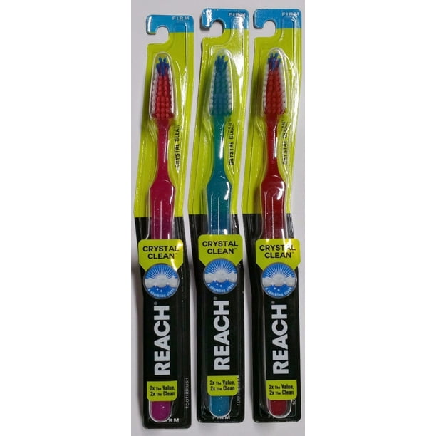 3 Reach Toothbrush Crystal Clean FIRM Bristles Hard - Walmart.com