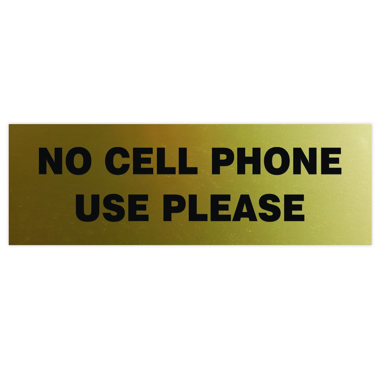 Basic NO CELL PHONE USE PLEASE Sign - Brushed Gold (Medium) - Walmart.com