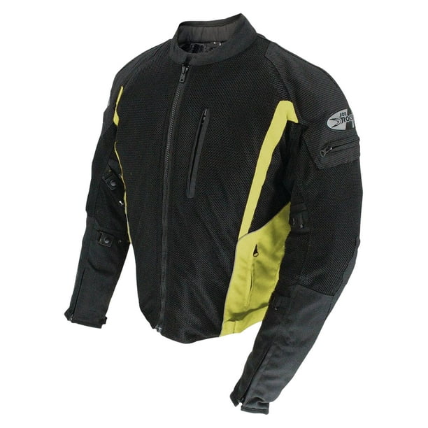 Joe Rocket Analog Mens Vented Mesh Motorcycle Jacket Black/Hi-Viz SM ...