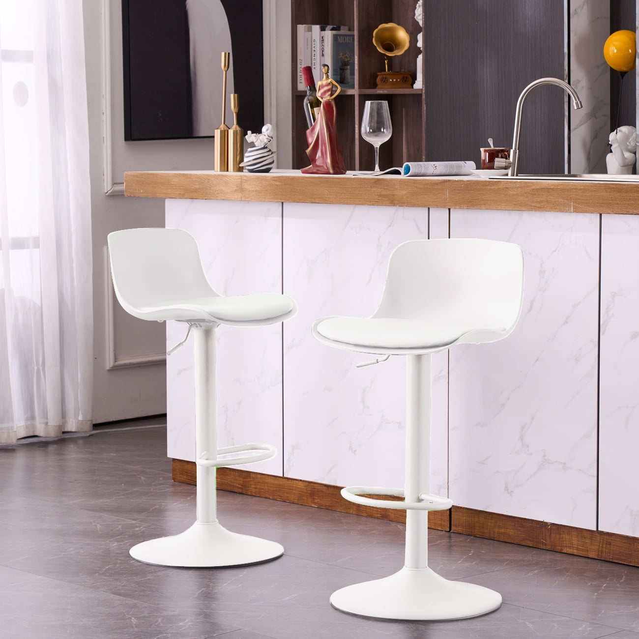 Kidol & Shellder Bar stools Counter Height Barstools Set of 2 with ...