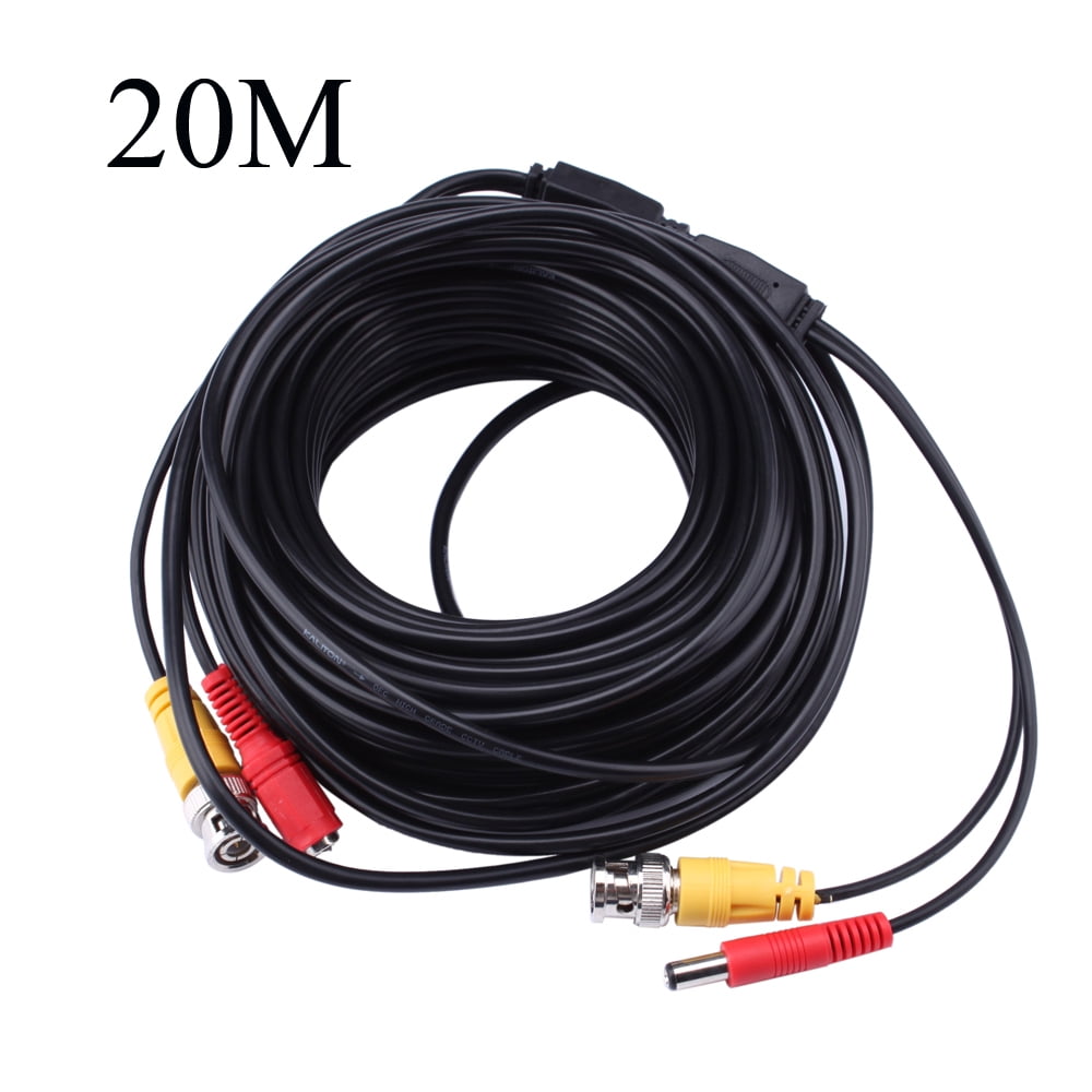 Ktaxon 20M 66ft BNC CCTV Video Power Cables CCD Home Security Camera ...
