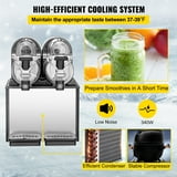 BENTISM 6L Commercial Dual Bowl Slushy & Margarita Machine, 340W, Black ...