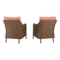 Mainstays Chelsea 2PK Outdoor Wicker Chat Chair, Terra Cotta - Walmart.com