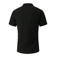 BONIXOOM T Shirts for Men, Mandarin Collar Linen Beach Shirt, Short ...