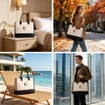 AOMRCOL Initial Canvas Tote Bag,Birthday Gifts for Women,Monogram ...