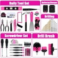 ThinkLearn Pink Tool Kit with 20V Cordless Drill 265 in-lbs, DIY Lady's ...