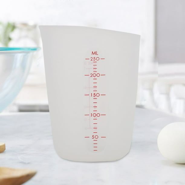 Transparent Soft Silicone Measuring Cup Visual Semi permeable Milk Cup ...