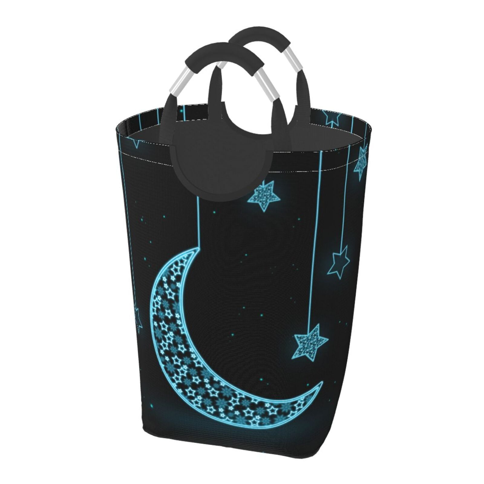 Cute Moon Star Night Rectangular Laundry Basket Organizer , Collapsible ...